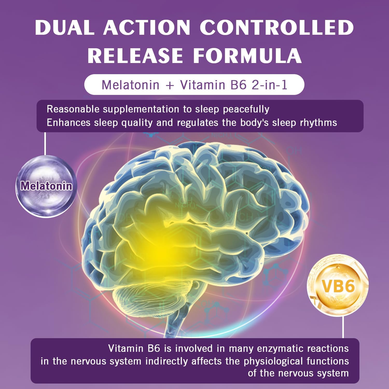 CANLIST Powerful Melatonin 10mg Tablets, D6 Vitamin Helps Adults Sleep ...