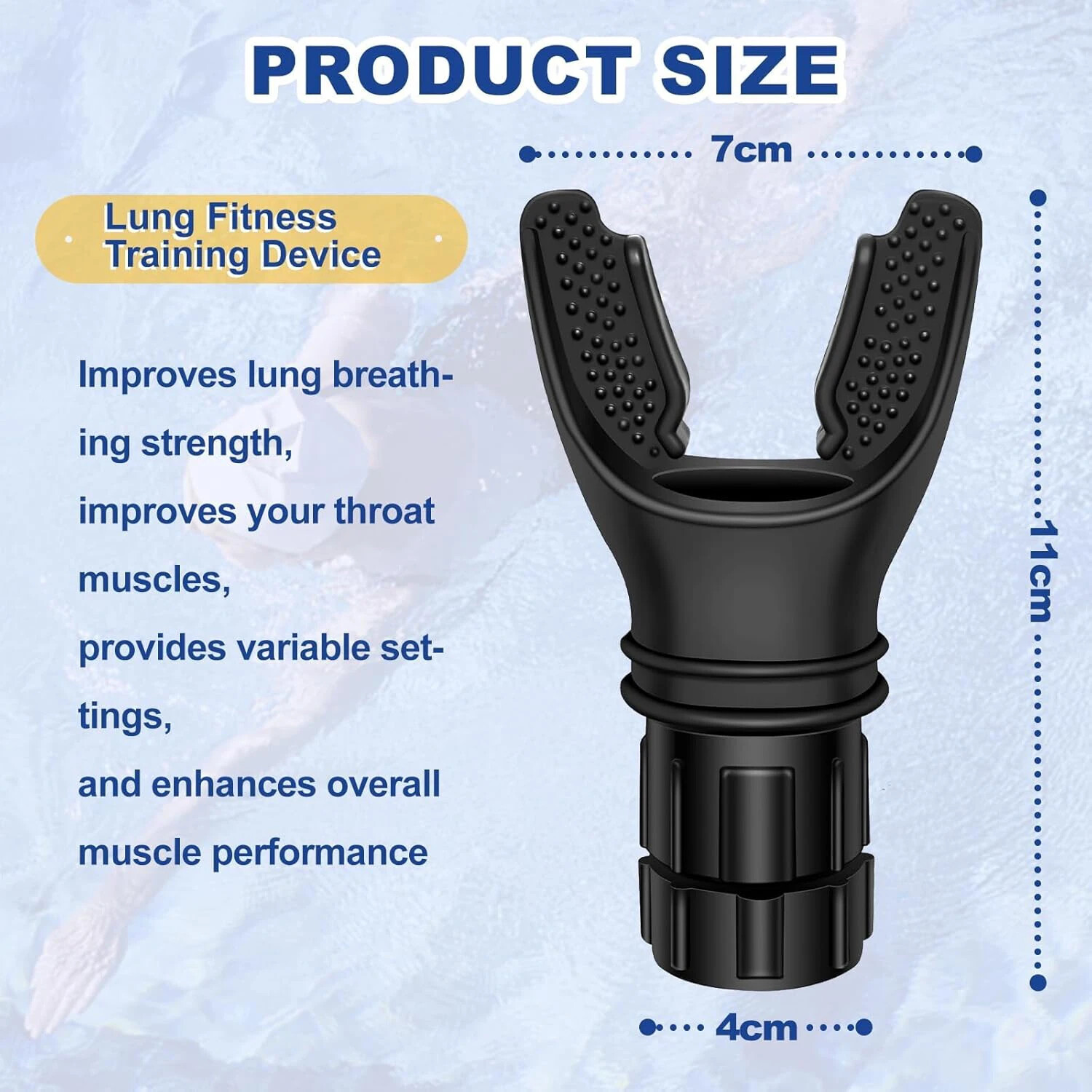 Breathing Trainer Fitness Lung Exerciser Adjustable Resistance Device ...
