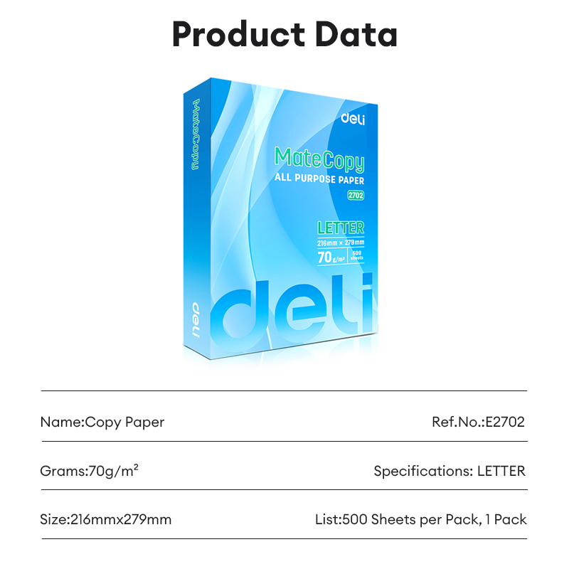 Deli Copy Paper A4 Bond Paper High Performance Short & Long Set Copy ...