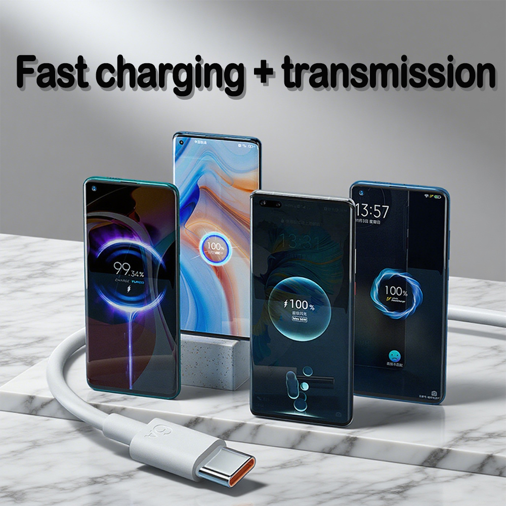 6A 66W USB Type C Cable Fast Charging Data Cable for Huawei Mobile ...