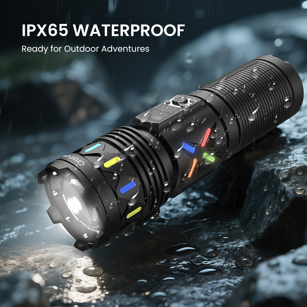 Orashare OL16 1000 Lumens LED Flashlight 3600mAh Rechargeable Zoomable ...