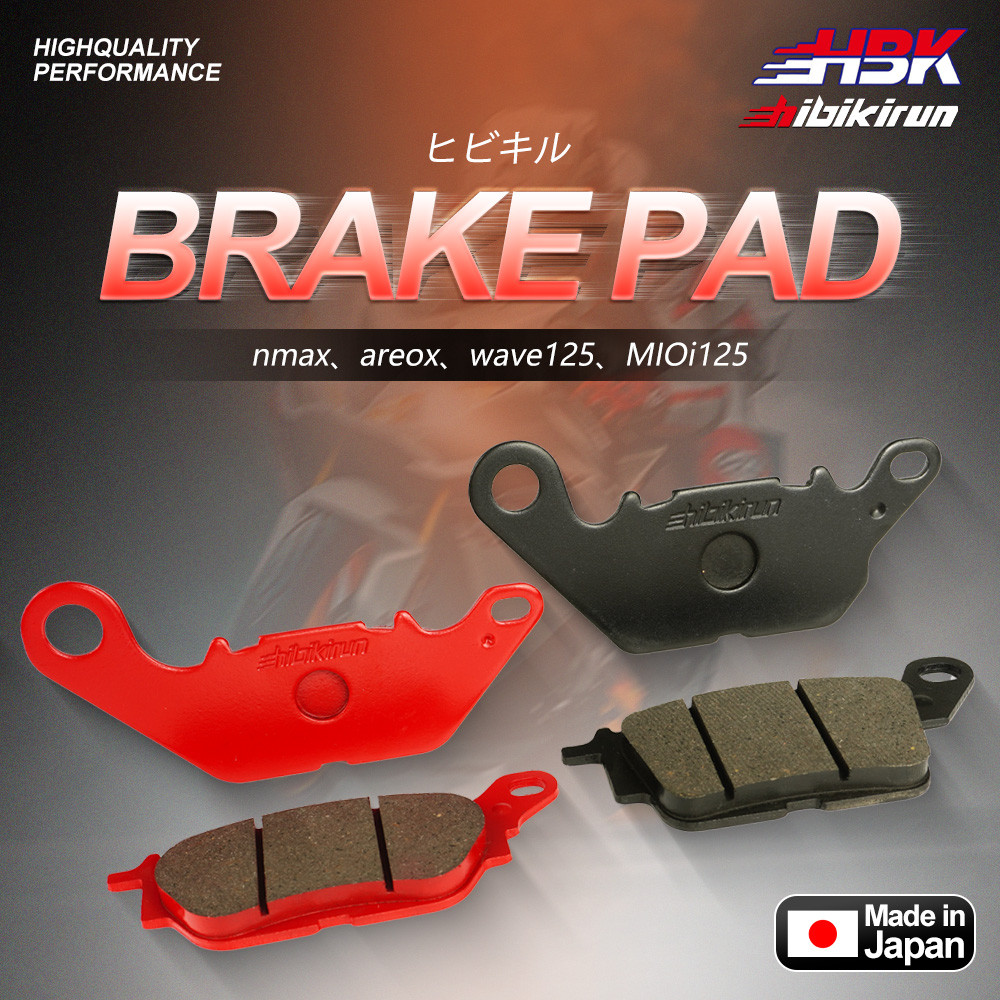 HBK Brake Pad Front & Rear for NMAX 155 Mio i 125/WAVE 125 Motorcycle ...