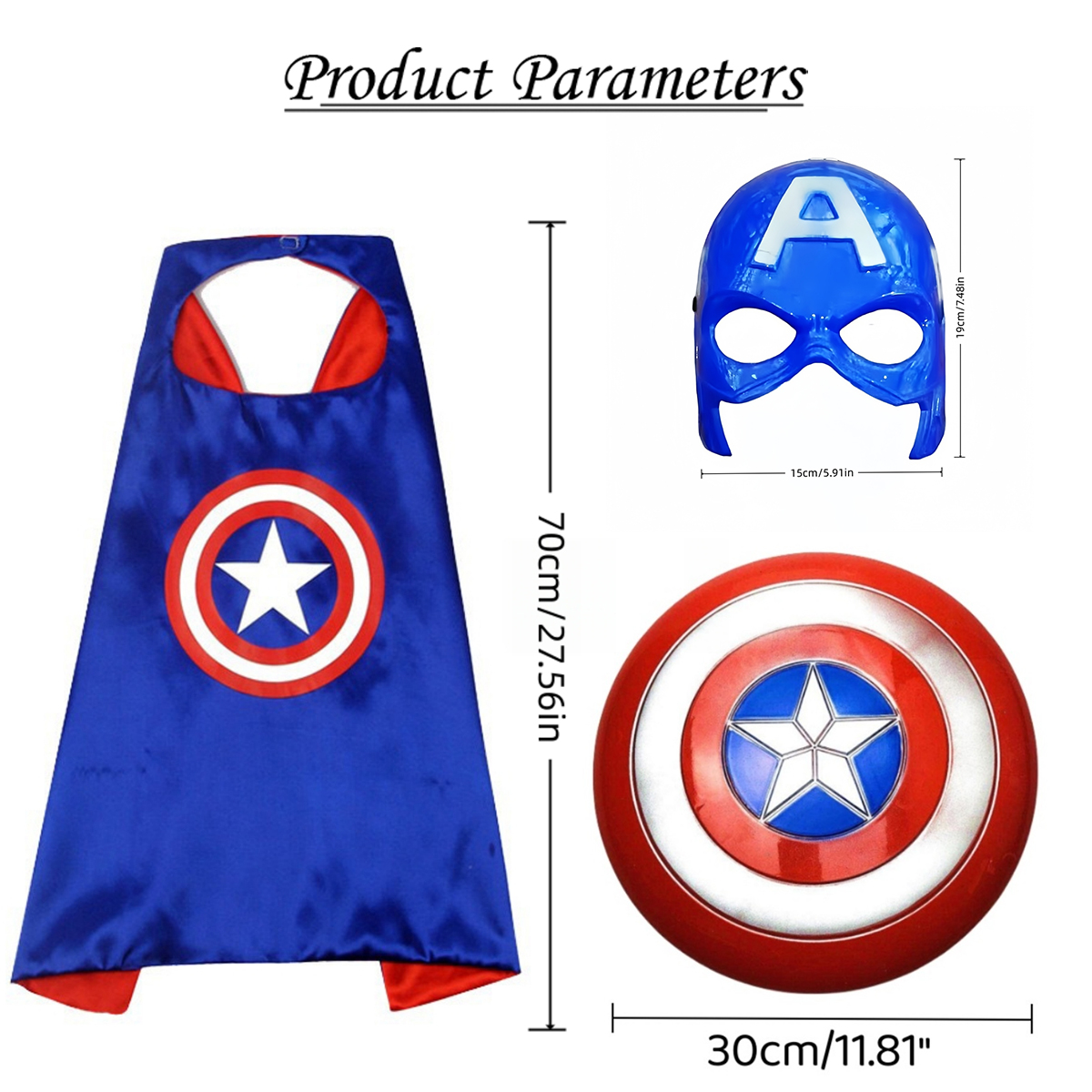 30CM Captain America Shield PVC Plastic Marvel Legends Captain America ...