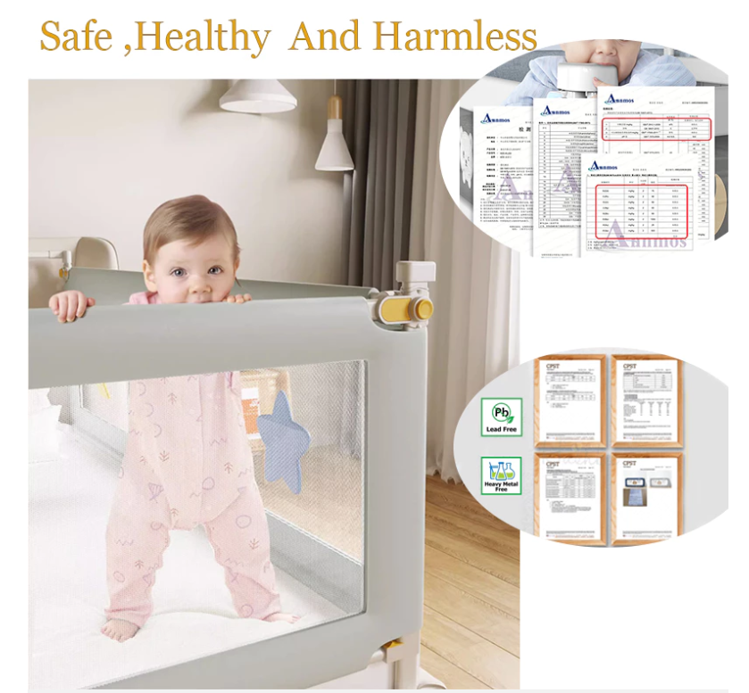 Bed Fence for Baby Rails For Queen/king Size Baby Slide Down Safety ...