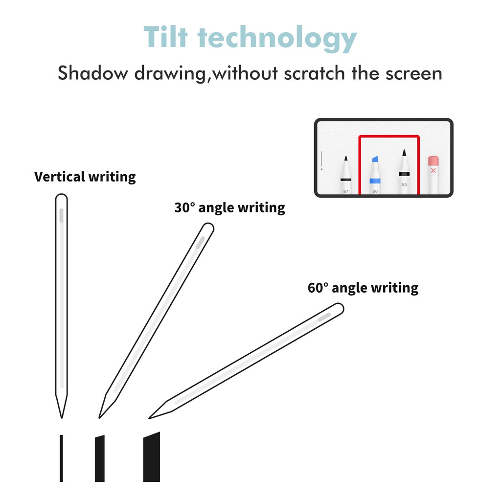 Goojodoq GD10 10th Stylus Pen for ipad Pencil 1st 2 9th 7th 8th Gen for ...