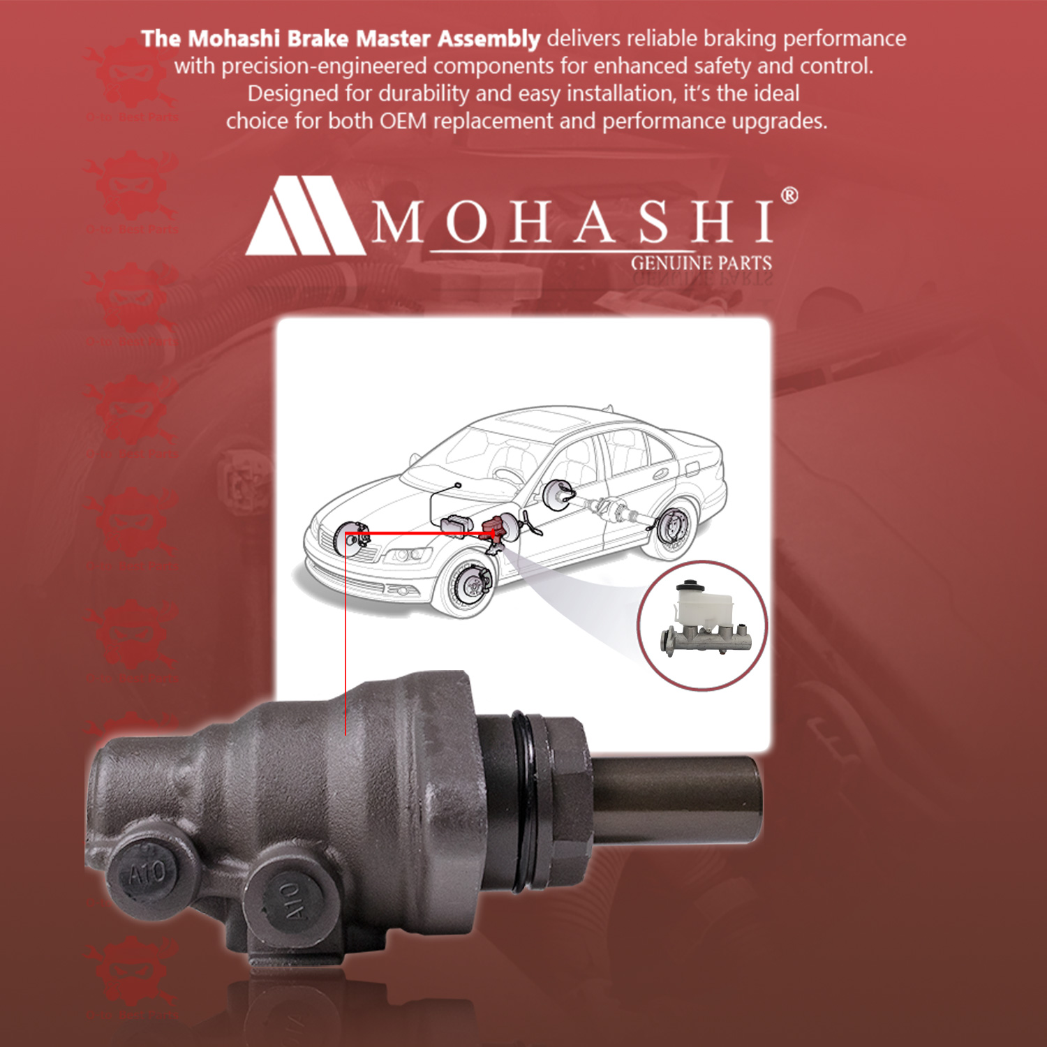TOYOTA VIOS PLUNGER TYPE 2004-UP 13/16" MOHASHI BRAKE MASTER ASSEMBLY ...