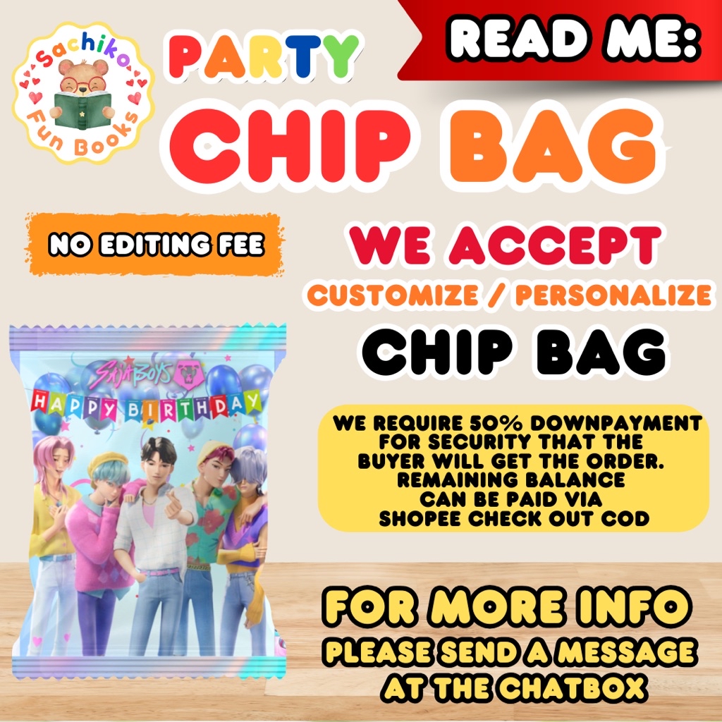 SAJA BOYS KPOP DEMON HUNTERS PARTY CHIP BAG SOLD PER 12 PIECES BY ...