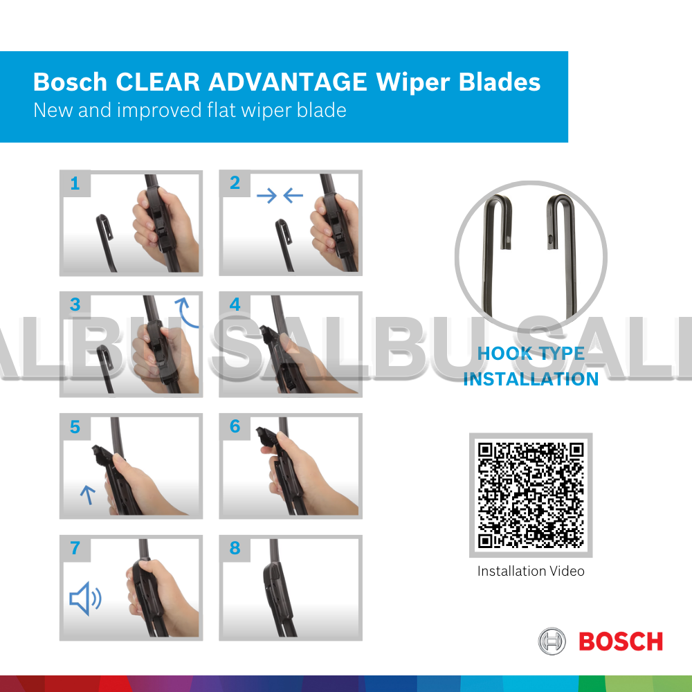 BOSCH CLEAR ADVANTAGE WIPER SET FOR TOYOTA VIOS, WIGO & YARIS | Shopee ...