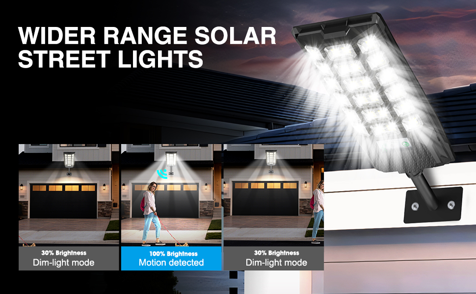 OOKAS Solar Street Light New Upgraded Solar Light Outdoor Waterproof ...