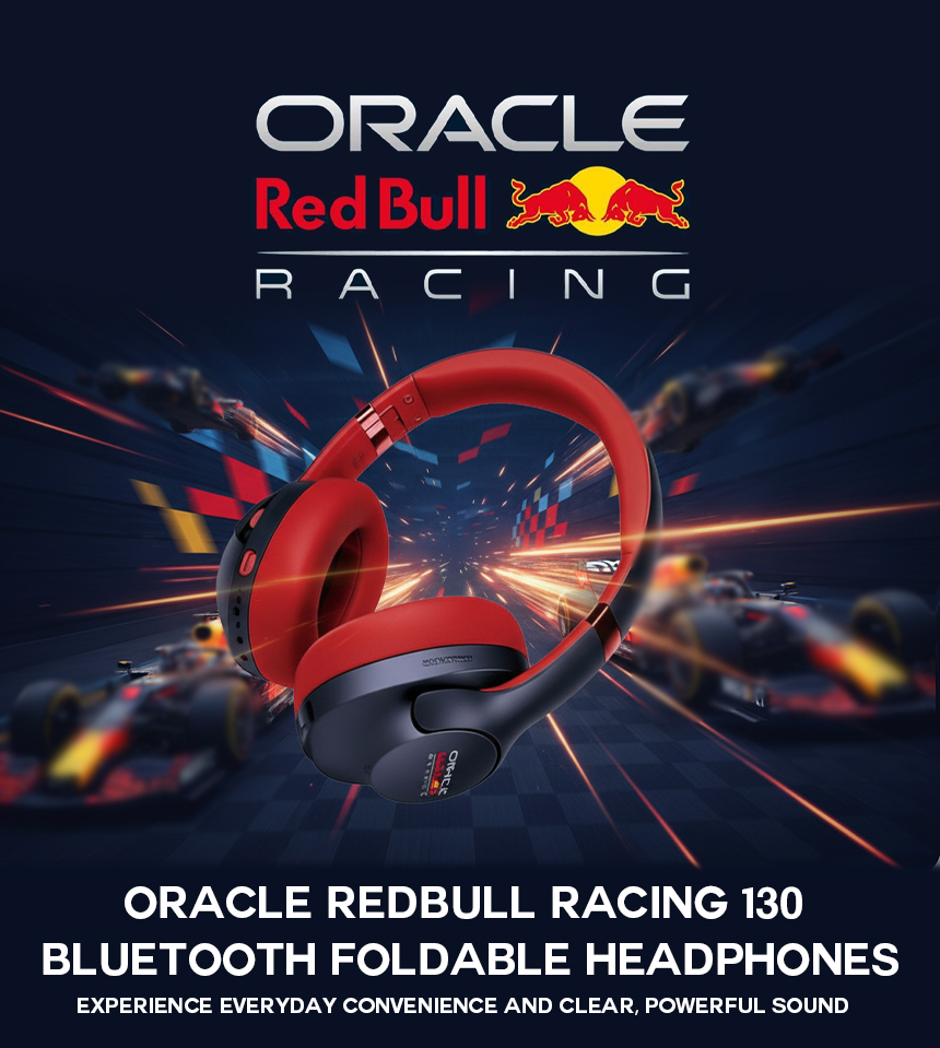 Oracle Red Bull Racing 130 Bluetooth Foldable Headphones By Spoyl Store ...