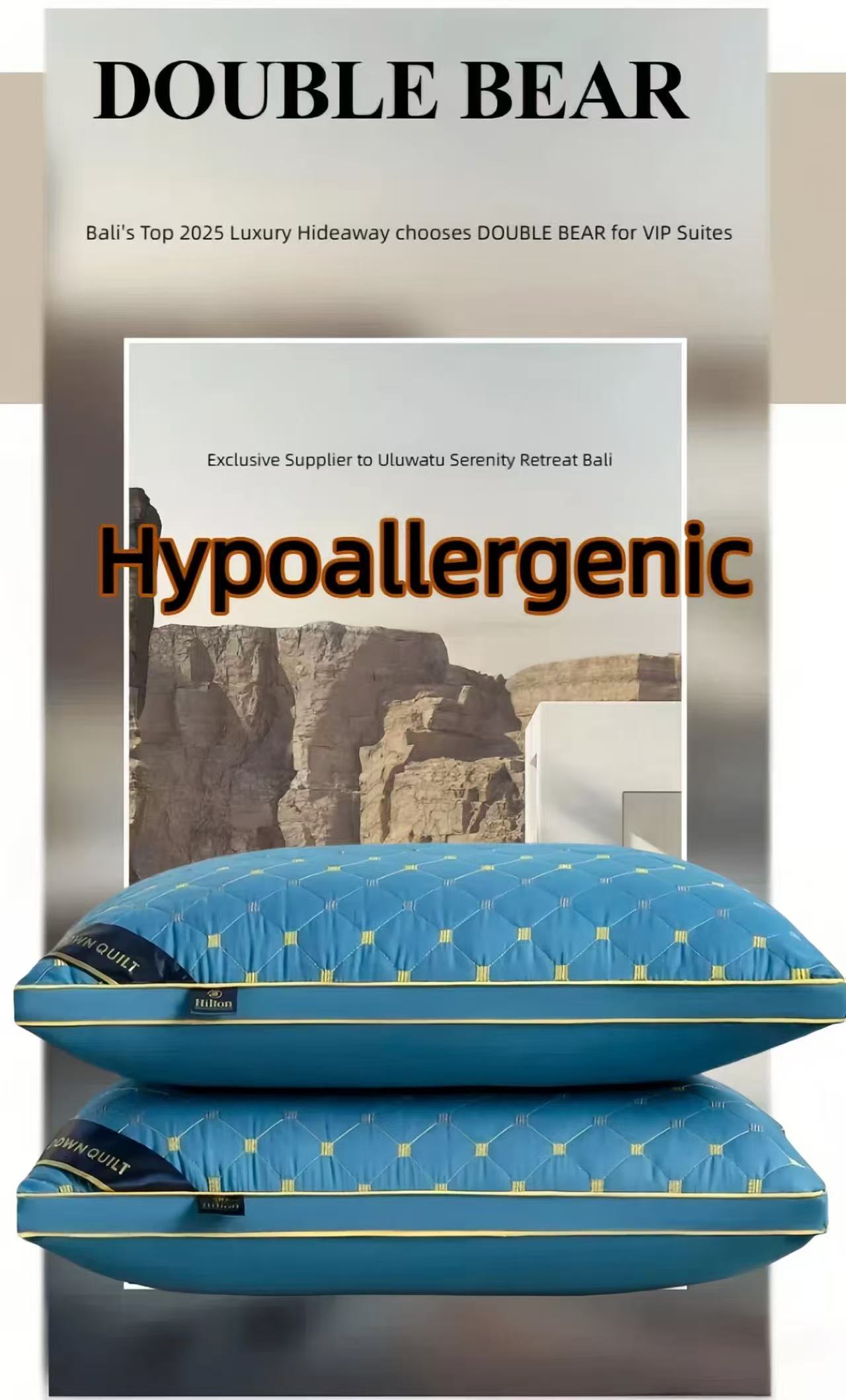 Upgrade high-quality Korean fiber hotel five-star original soft pillows | Shopee Philippines