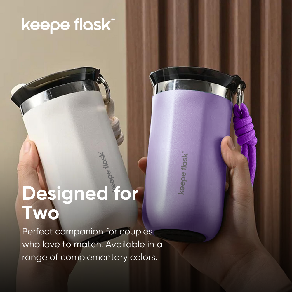 Keepe Flask Coffee Mug Stainless Steel Insulated Tumbler Hot and Cold ...