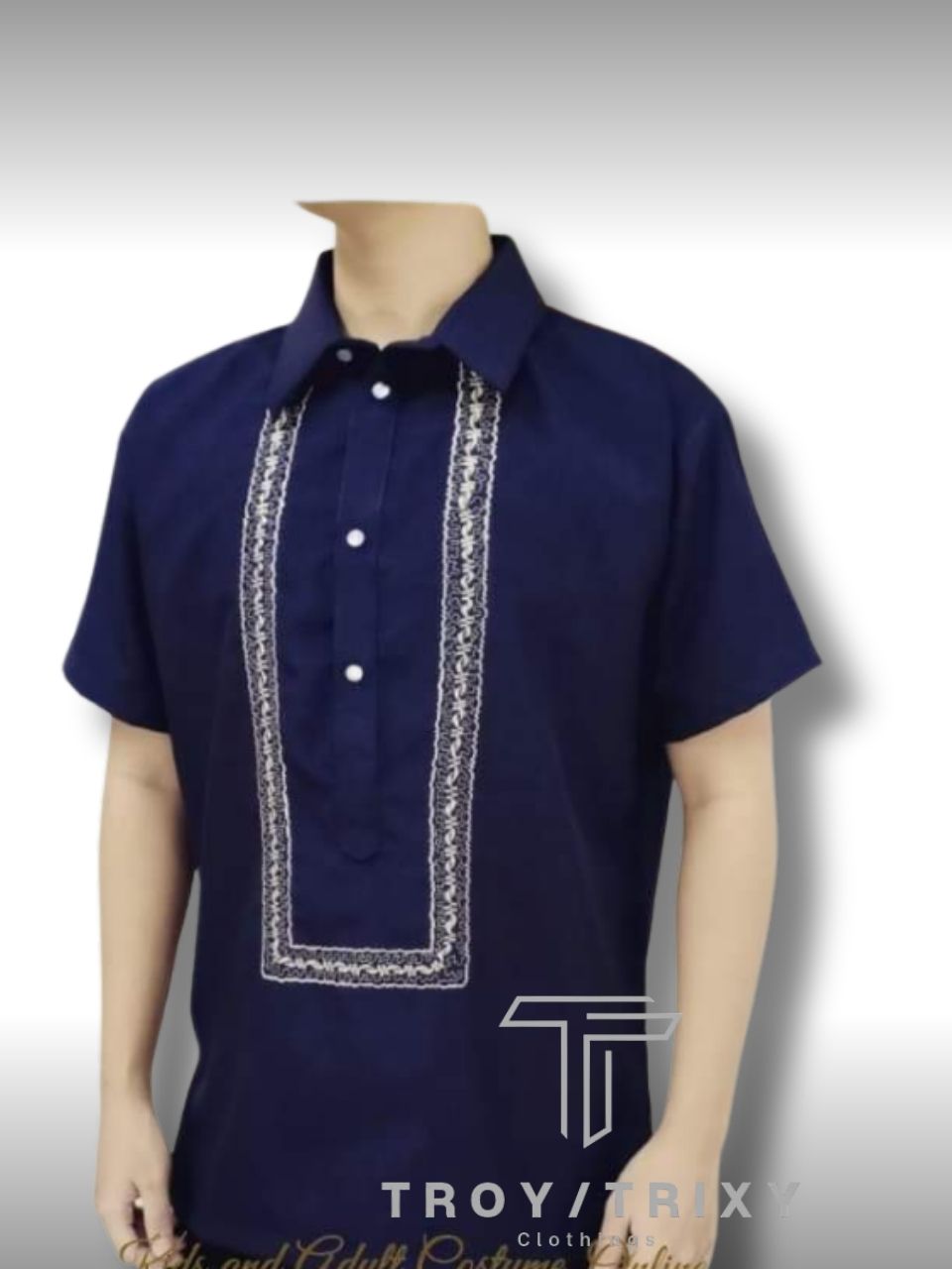 Polo Barong (Short Sleeves) assorted burda Navy Blue/White/Black ...