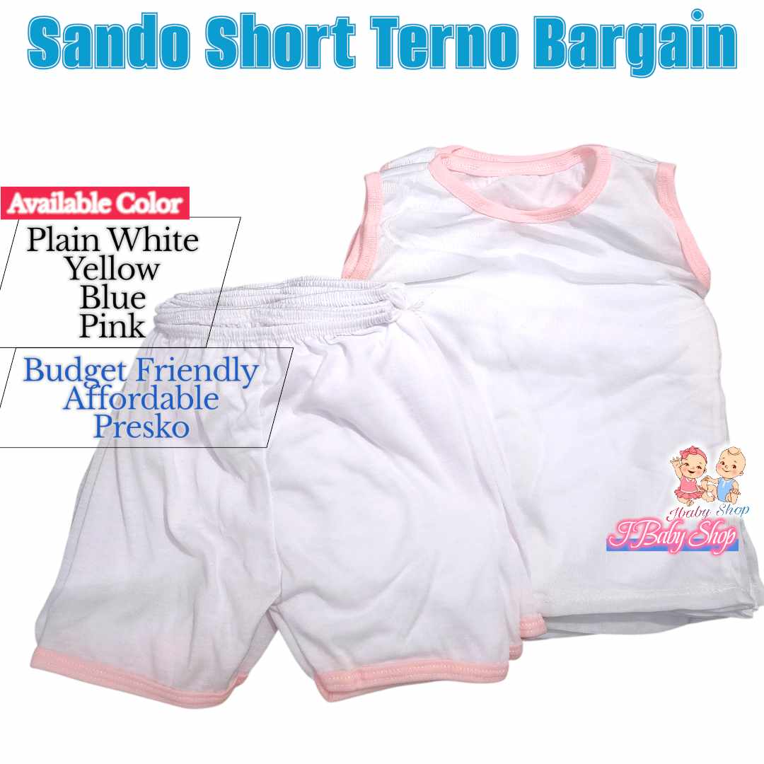 6PCS UNISEX BIAS COLOR BABY 0-6MOS 3PCS SANDO & 3PCS SHORT ORDINARY ...