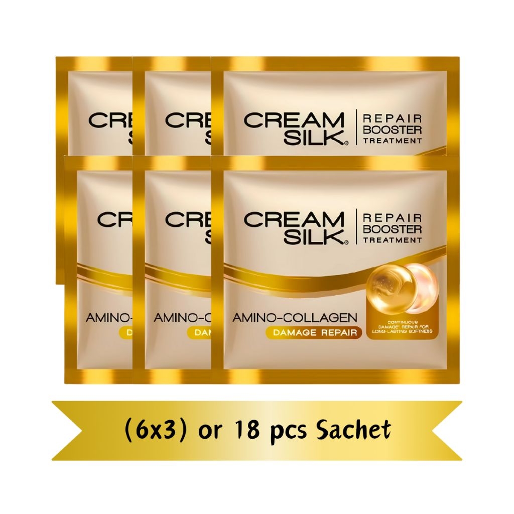 CreamSilk Repair Booster Treatment Amino-Collagen Damage Repair Conditioner 18ml sachet (6x3 ...