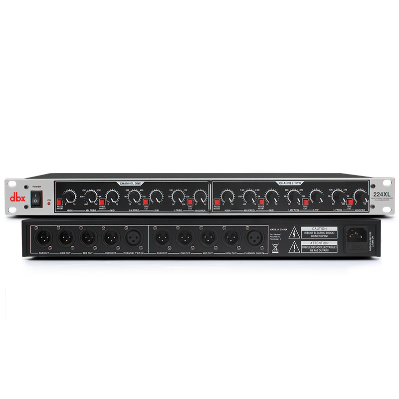 DBX 224XL Professional 4-way electronic crossover (white)Ultra low bass ...