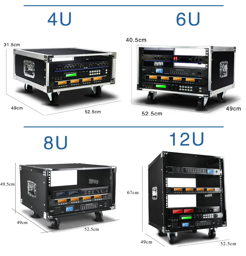 Factory Direct 12U Flight Case Power Amplifier Rack Empty Cabinet ...