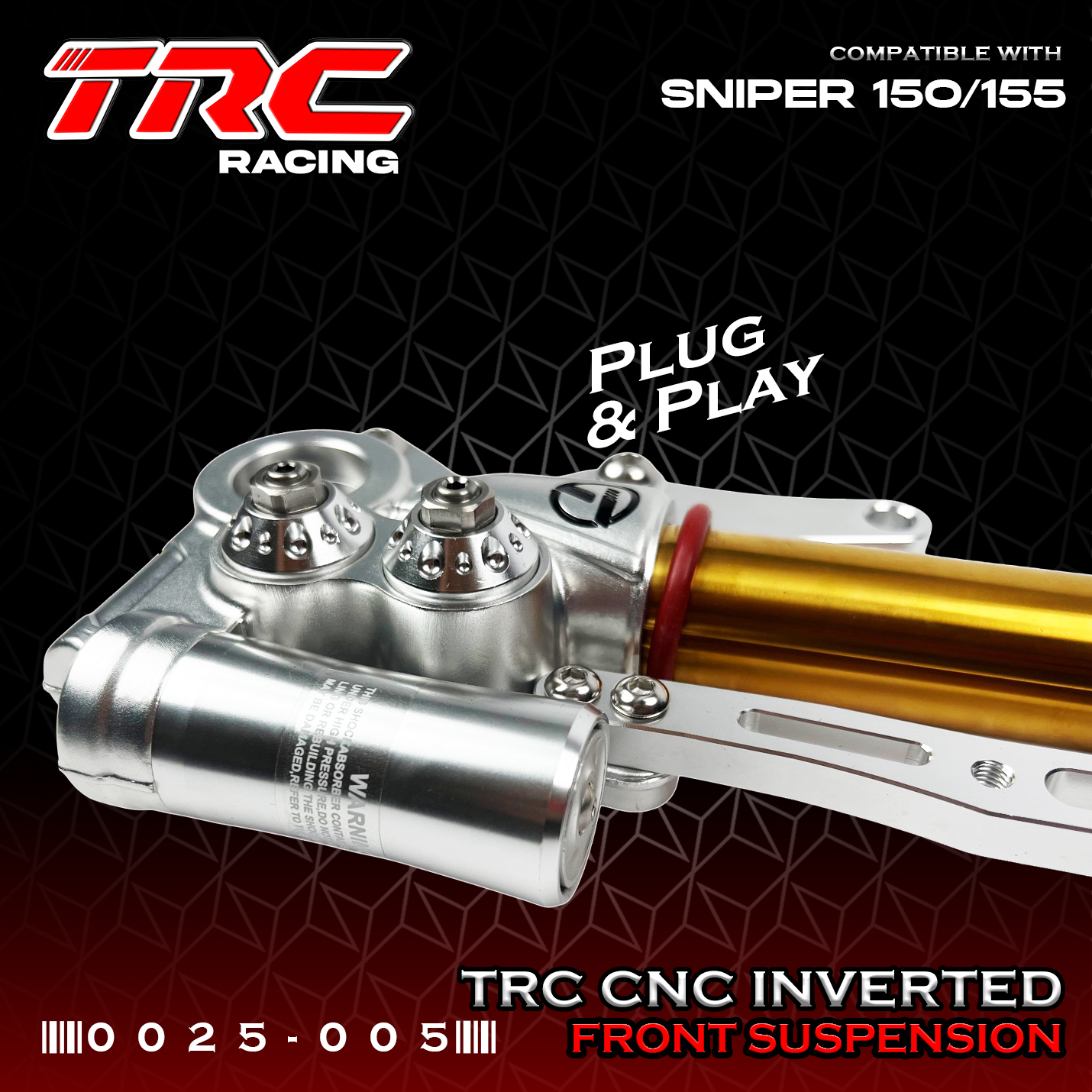 TRC RACING CNC FRONT SUSPENSION INVERTED for SNIPER SNIPER 150/155 0025 ...