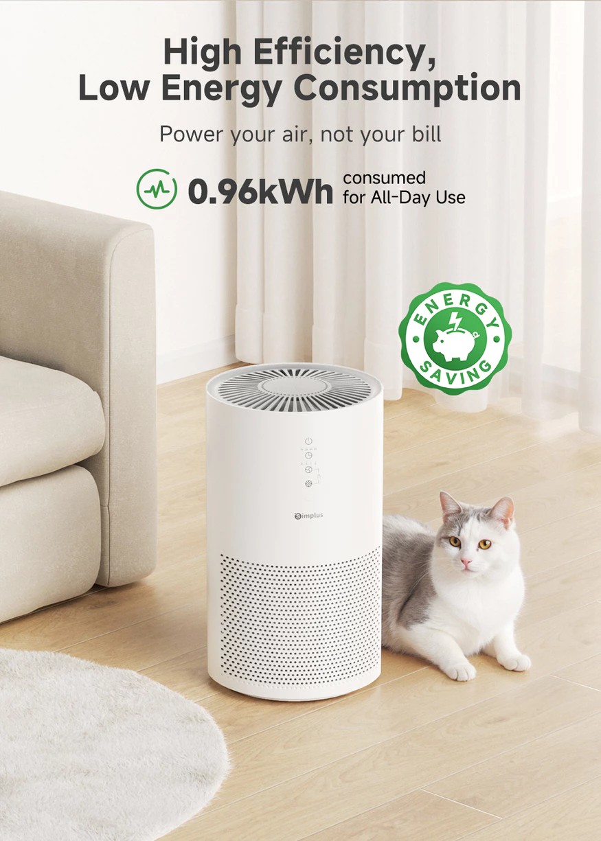 Simplus Air Purifier Efficient HEPA H13 Filter 330m³/h CADR 35dB Ultra ...