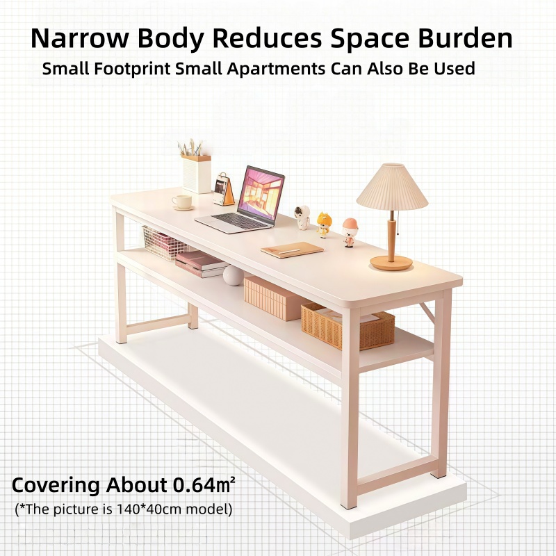 Storage Rack Bedroom Narrow Bedside Table Shelf Writing Desk Computer ...