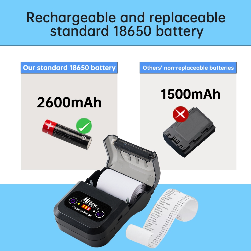 2“ 58mm Portable Receipt Printer USB Bluetooth POS Cash Till Register ...