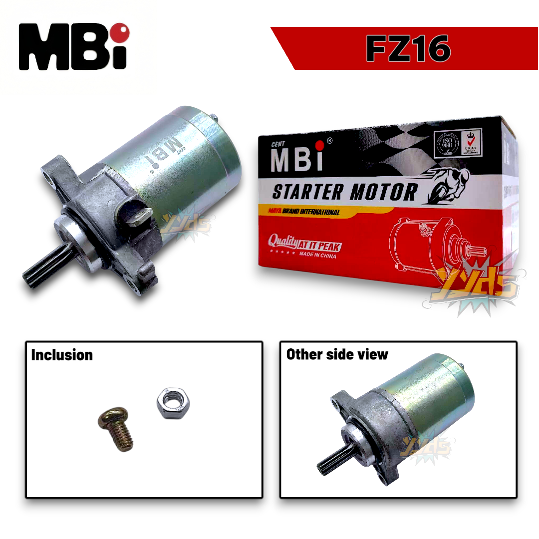MBi STARTER MOTOR TMX 125 ALPHA/MIO SOUL GT/RAIDER150/FZ16/SMASH110/GY6 ...