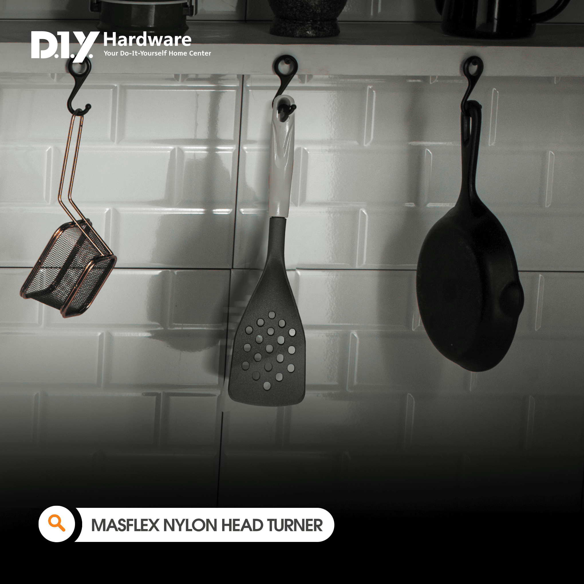 MASFLEX Kitchen Utensil Turner with Nylon Head and Soft Touch Handle - HI4127 | Shopee Philippines