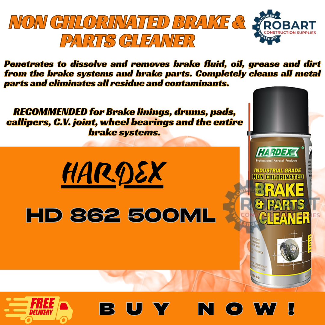 HARDEX HD 862 NON CHLORINATED BRAKE & PARTS CLEANER 500ML | Shopee ...