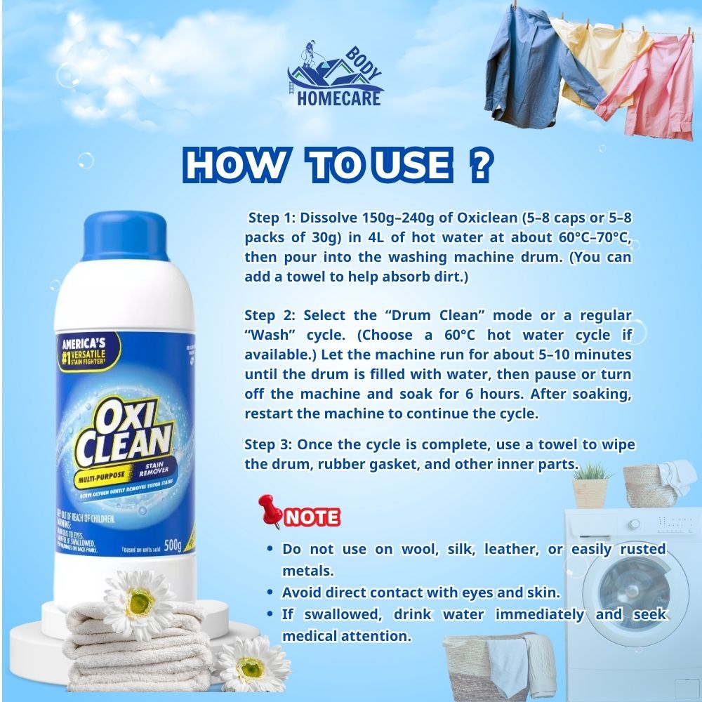 OxiClean Multi Purpose Cleaner Powder Stain Remove All type for clothes ...