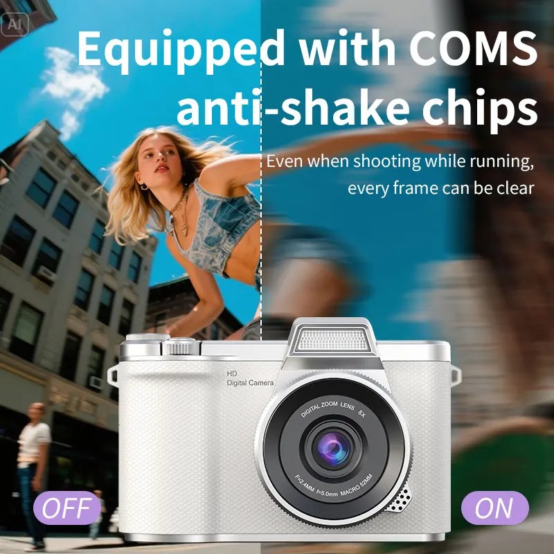 Digital Camera 48MP UHD 8X Zoom Autofocus Retro Compact CCD 4K Digital ...