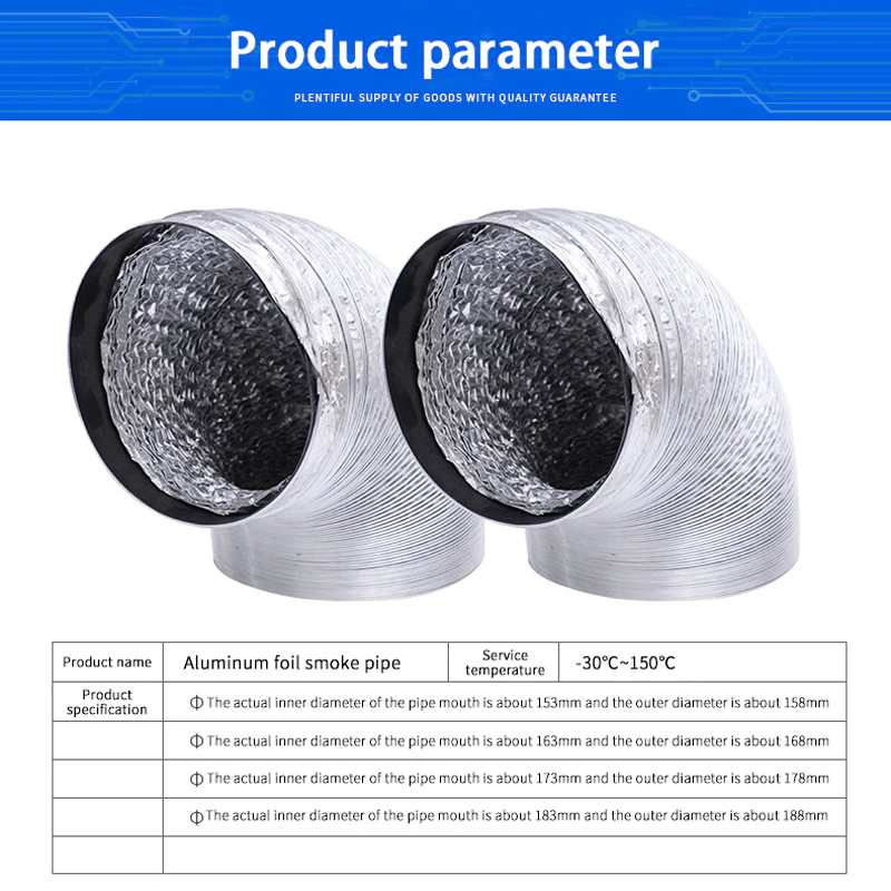 3M Exhaust Hose Flexible Aluminum Air Pipe Retractable Exhaust ...