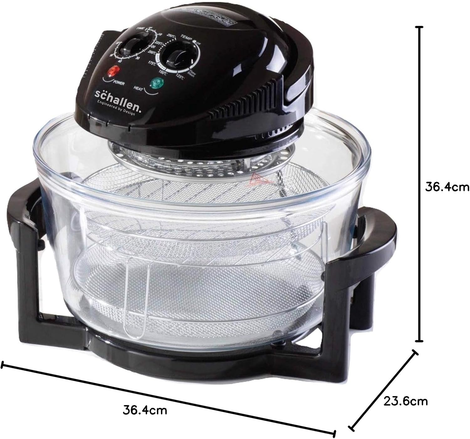 HomeCare 12L Halogen Oven with Convection, Non-Stick, Fast Preheat, and ...