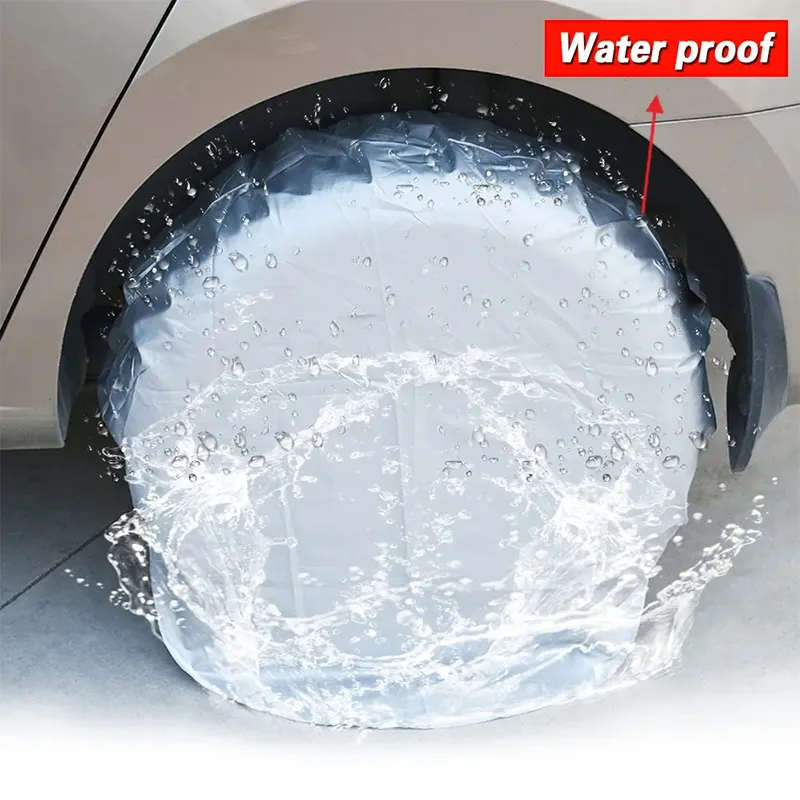 4PCS Universal Wheel Tire Covers Portable Car Tire Protection Cover ...