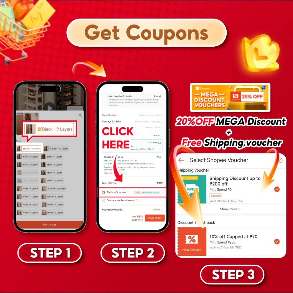 COD 3/4/5 Bar Foldable Sampayan Stainless Steel Drying Rack Clothes ...