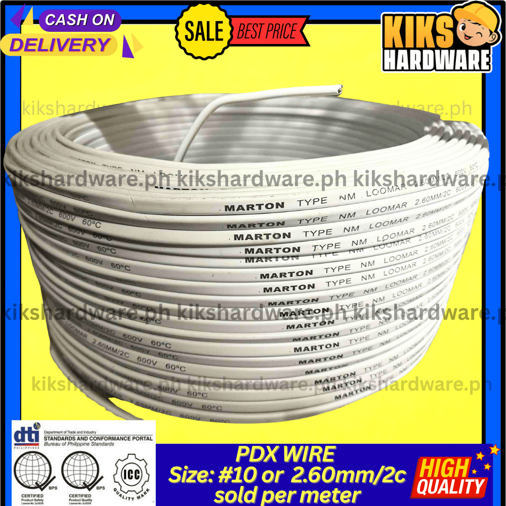 Electrical Wire Pdx Duplex Wire #14 #12 #10 per meter Pdx Marton Dual ...