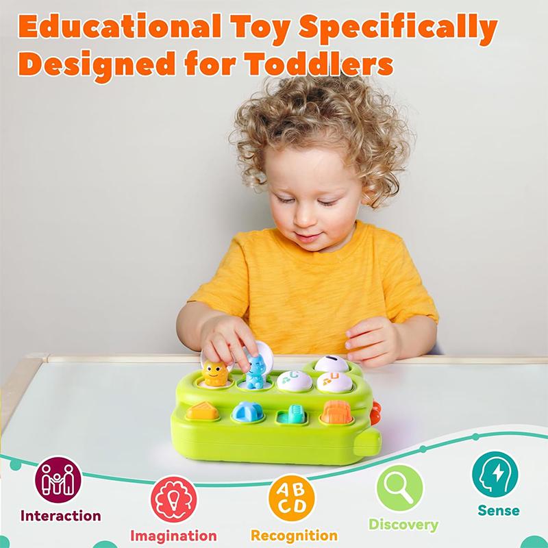 Baby Pop Up Toy Interactive Pop-up Dinosaur Early Education Button ...