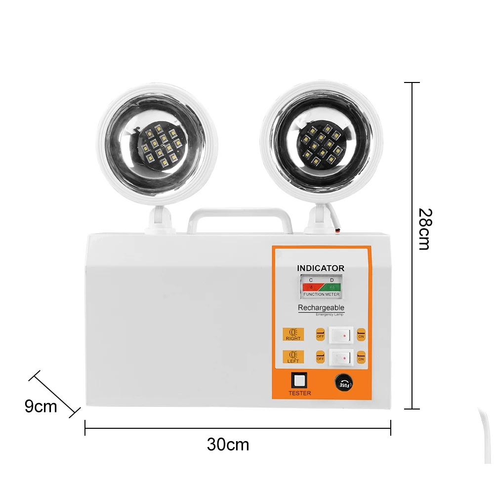 Emergency light Rechargeable LED Indoor Twinhead Emergency Lamp safety ...