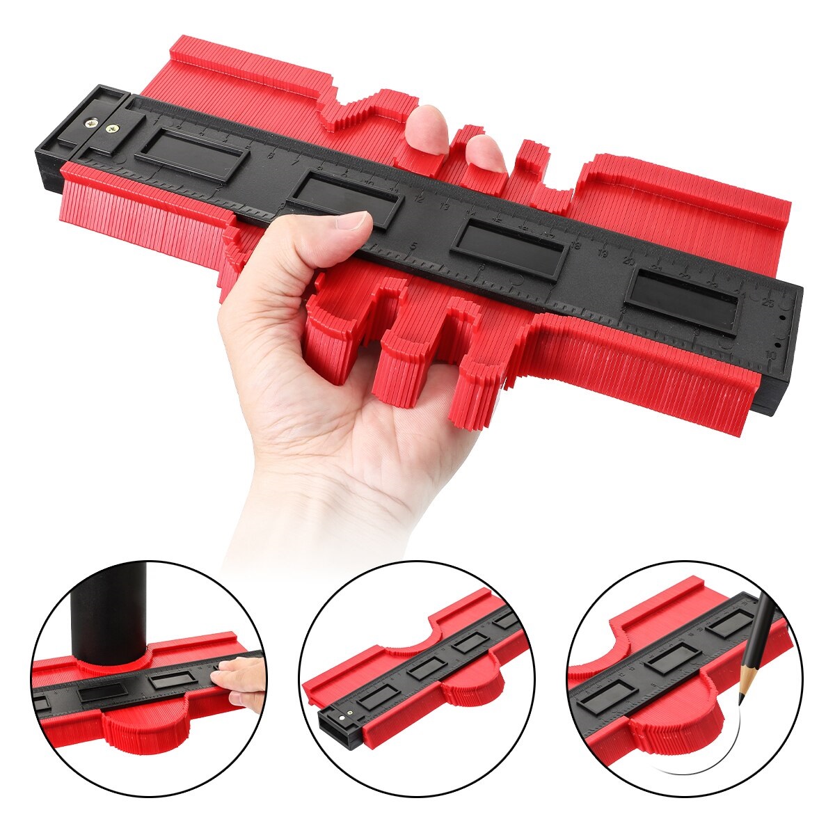 10 inch and 5 inch Shape Contour Gauge Duplicator Kit with Durable ABS ...