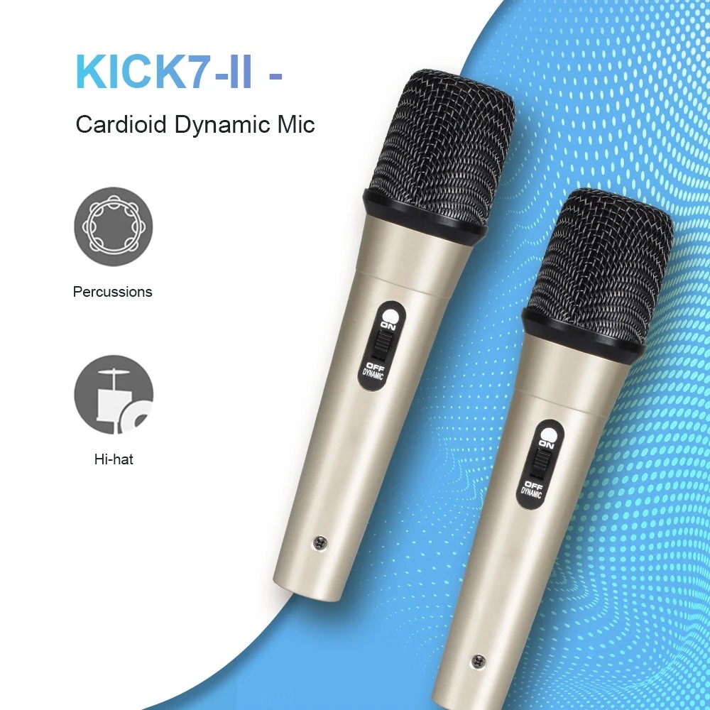 7PCS Drum Kit Microphone Metal Jazz Drum Microphone With Suitcase Box ...