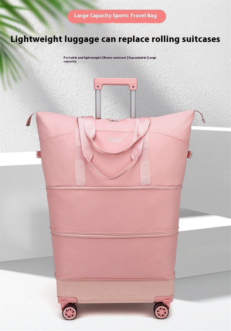 Large Capacity Travel Bag - Case Trolley with 360-Degree Swivel Wheels ...