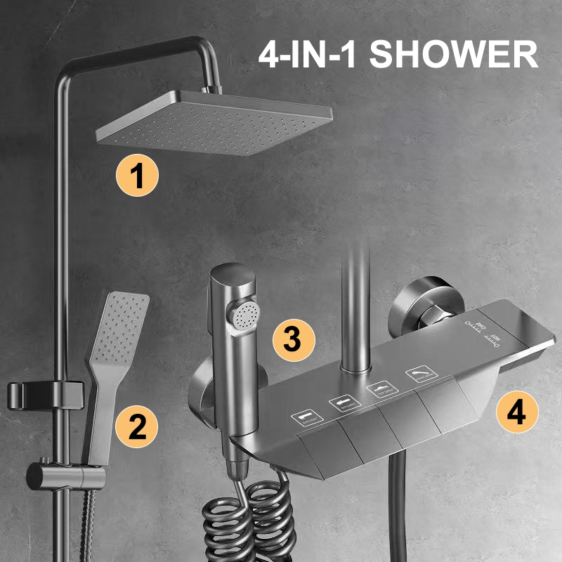 Shower Set with Faucet bidet 4 in 1 Shower Set Hot and Cold hot and ...