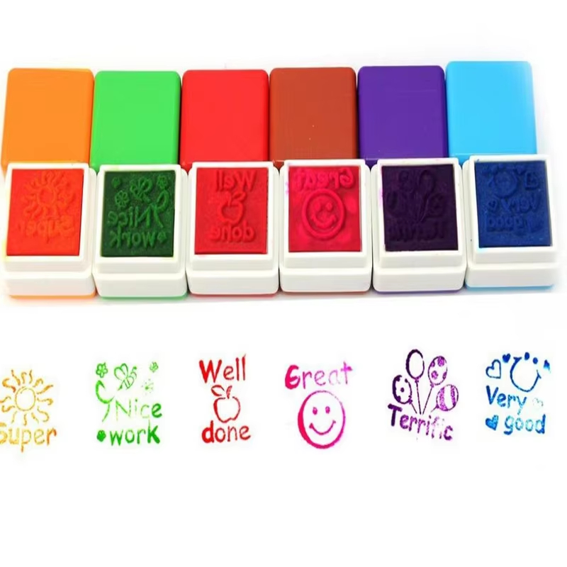 6pcs Cute Teacher Reward Stamps – Self-Inking Praise Seal for Kids ...