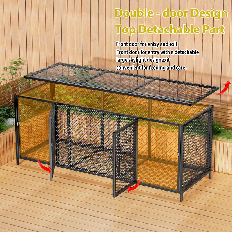 Modular Chicken Cage Chain Link Industrial Grade Galvanized Steel Frame ...