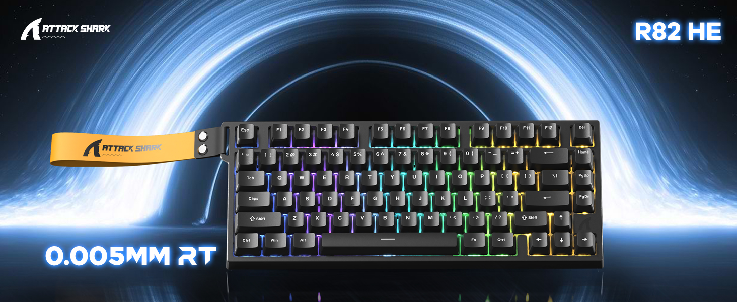 Attack Shark R82 HE Rapid Trigger Keyboard Magnetic Switch with 0.005MM ...