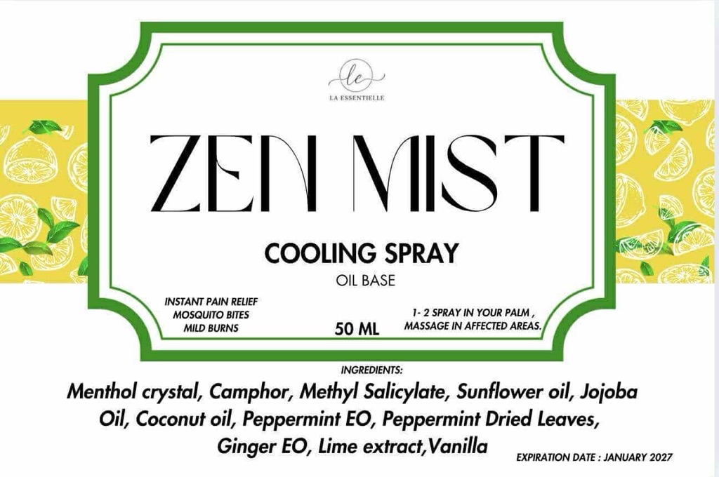 ZEN MIST COOLING SPRAY 50ML | Shopee Philippines