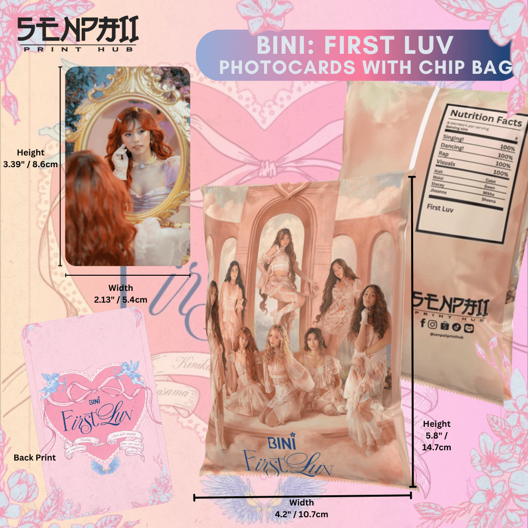 BINI: FIRST LUV PHOTOCARDS with CHIP BAG | Shopee Philippines