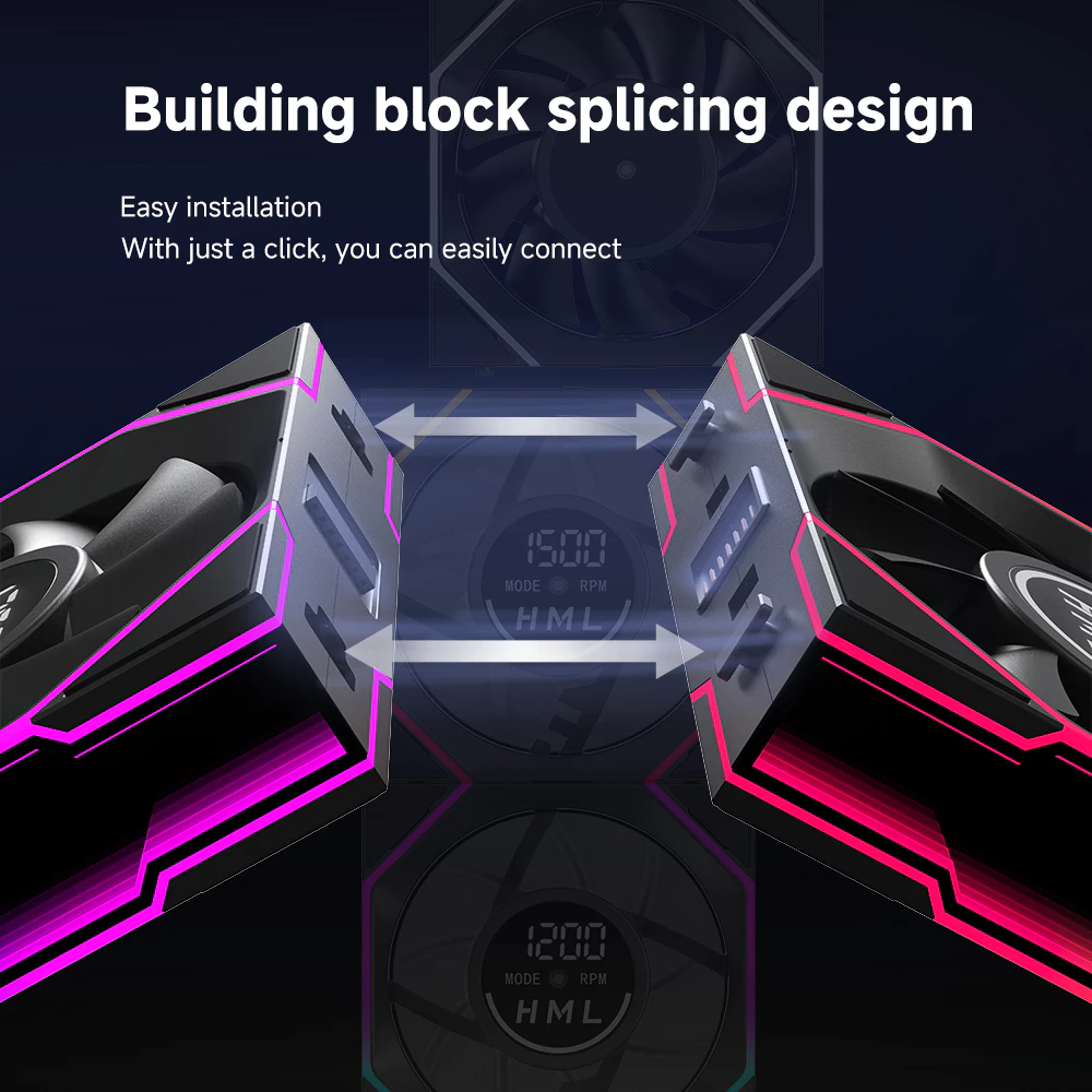 Jungle Leopard Interstellar V4 Building Block Fan 120mm Black White PC ...