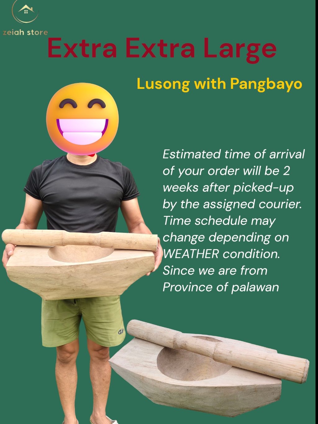 Bayuhan wooden lusong for nilupak na saging | Shopee Philippines
