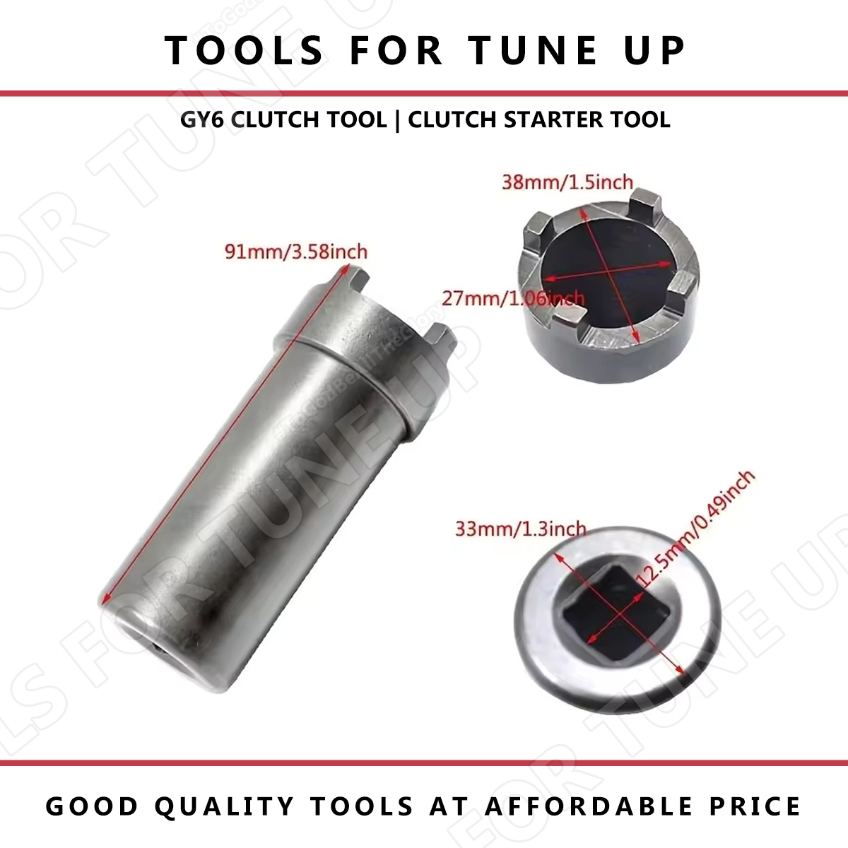 GY6 Clutch Tool Set 38mm 27mm Starter Wrench Rusi Racal Motorstar ...