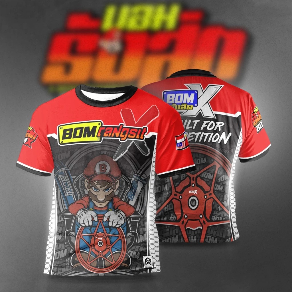 BOM X T SHIRT SHORT SUBLIMATION SHIRT Version 1 Version 2 | Shopee ...